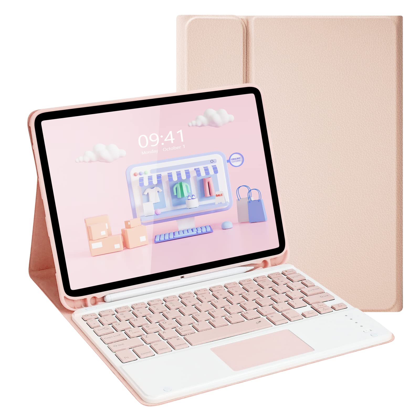 Amazon.com: LAMA Wireless Keyboard Case with Touchpad for iPad Air 11 ...