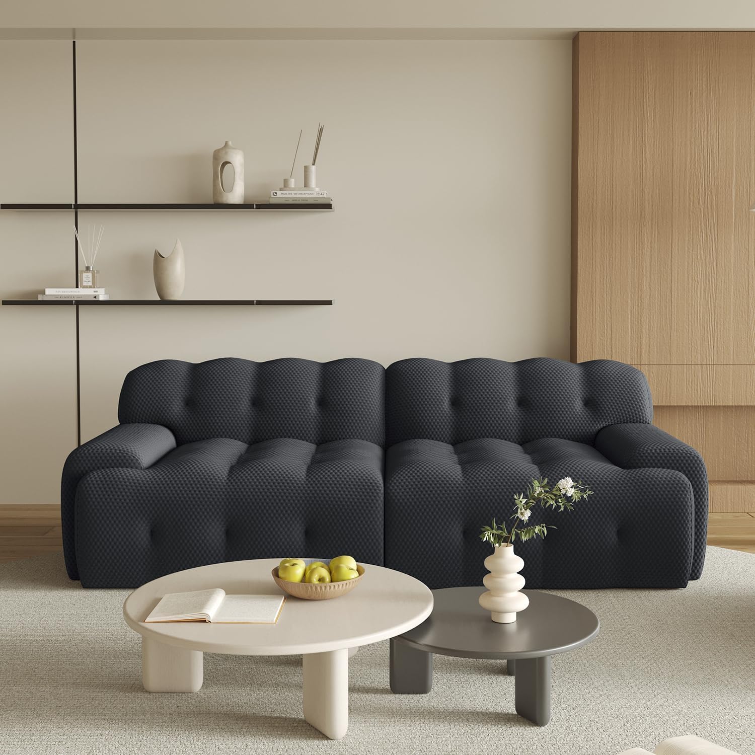 Amazon.com: N&V Fireside Three Seater Sofa, Mid Century Armless Twin ...