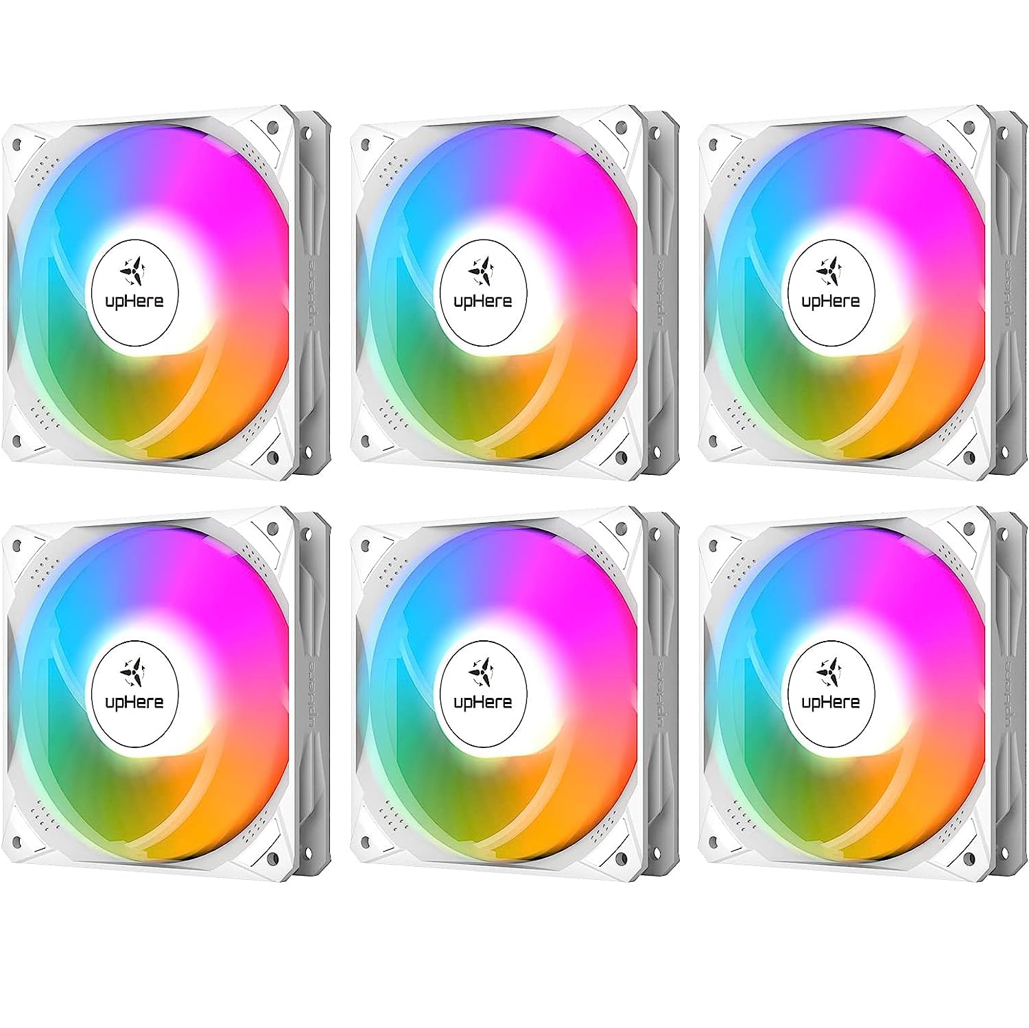 Uphere Rgb Case Fan 120mm White Pc Fans Support Wireless | Desertcart ...