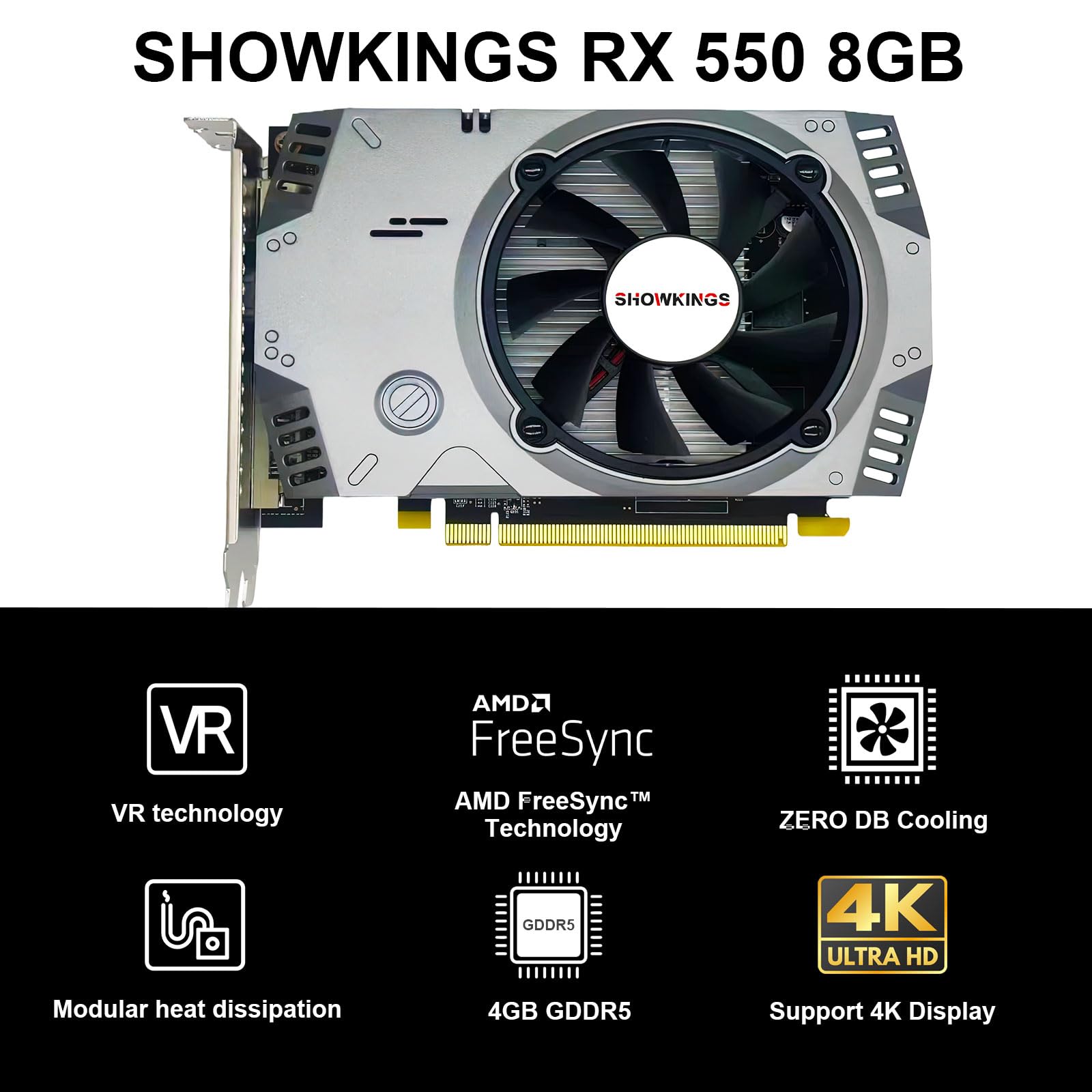 Snapklik.com : SHOWKINGS AMD Radeon RX 550 4GB Graphics Card, GDDR5 256 ...