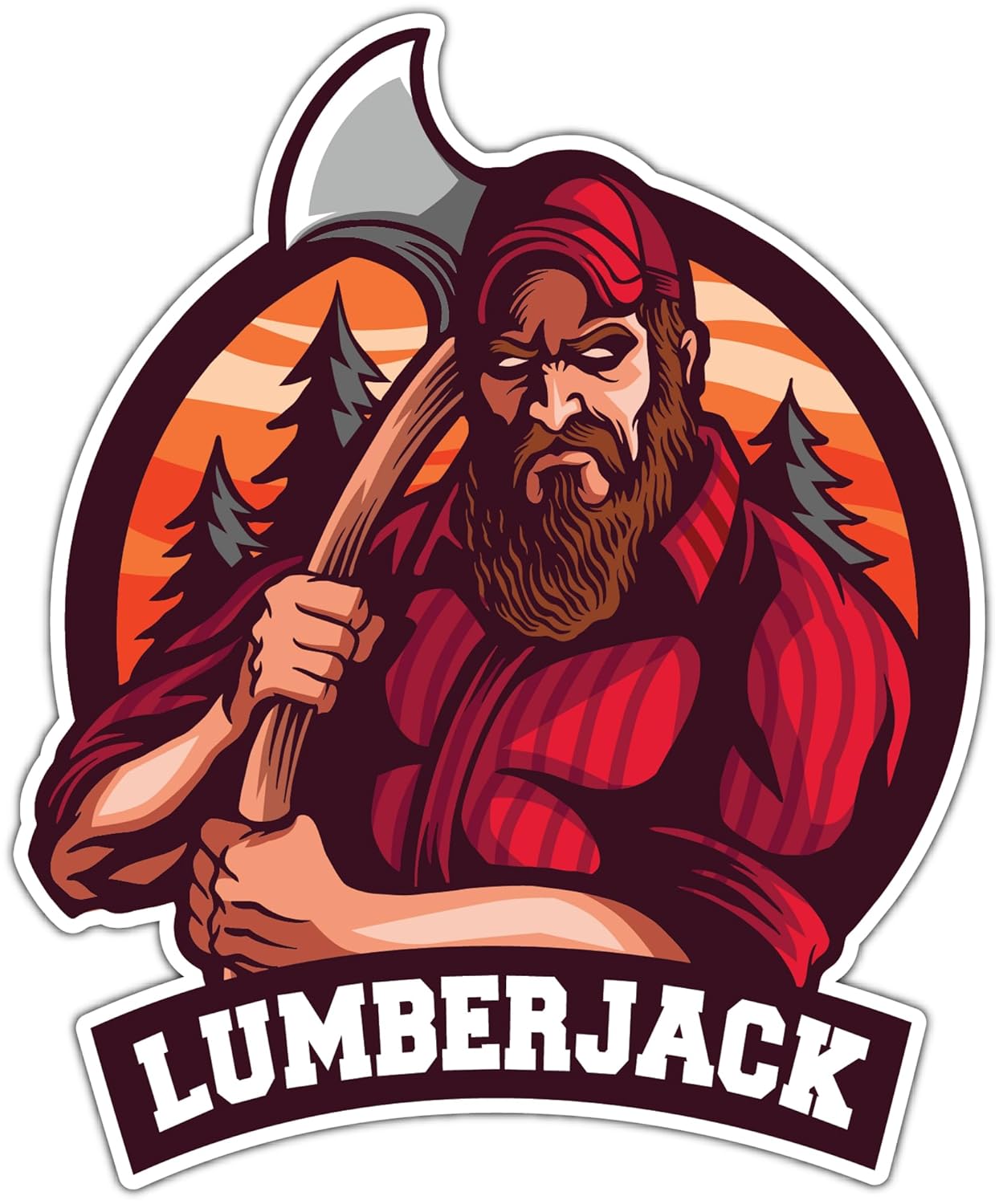 Amazon.com: Lumberjack Wood Worker Axe Sawmill Chainsaw Car Bumper ...