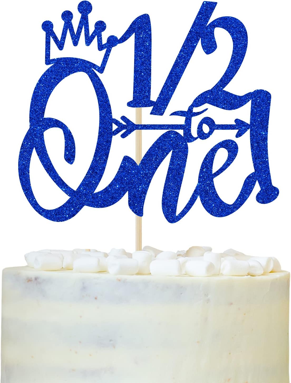 Amazon.com: 1/2 Way to One Cake Topper, Half Way to One, 1/2 Birthday ...
