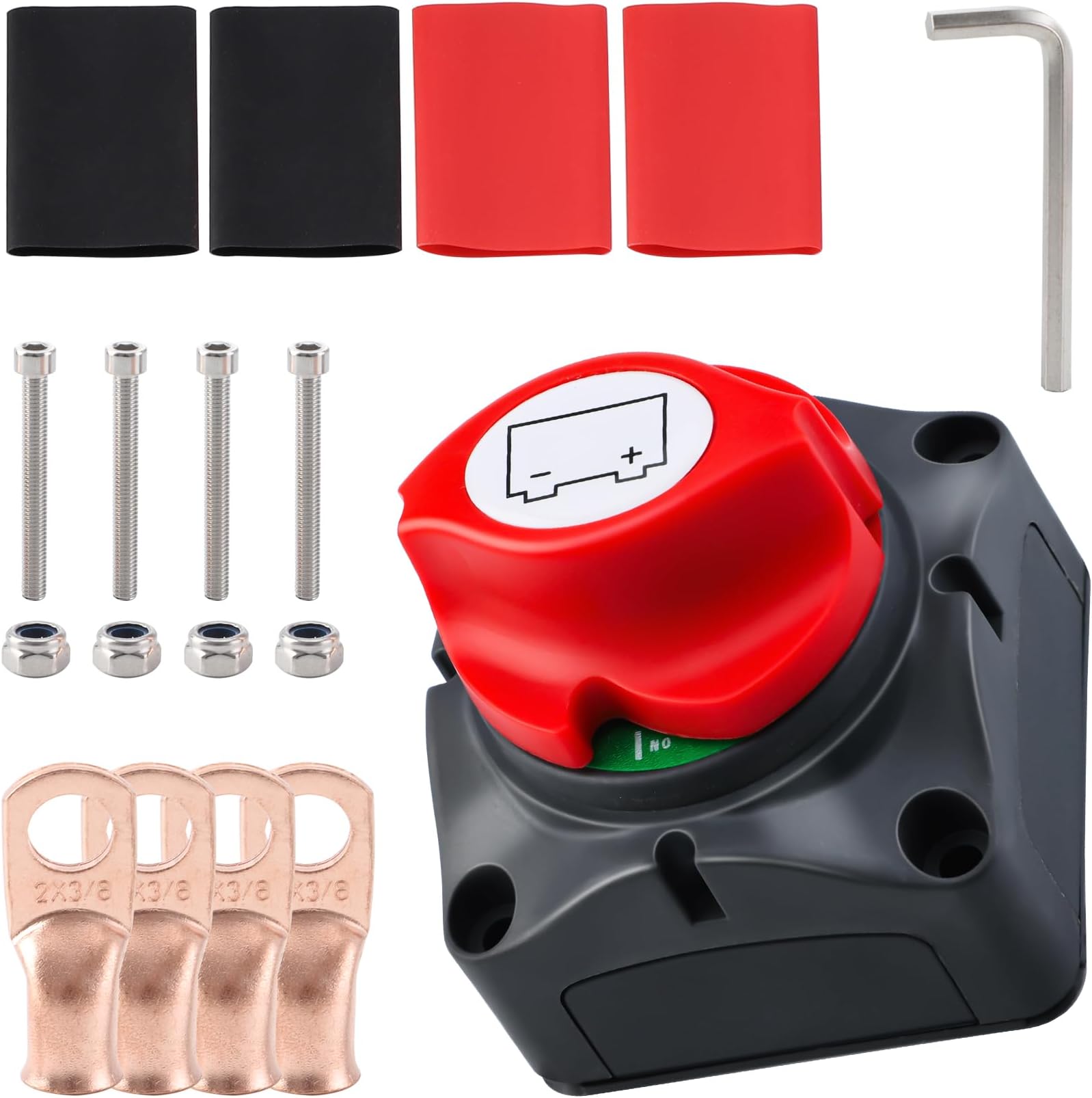 Ampper Battery Disconnect Switch, Isolator Cut Off Power Kill Master ...