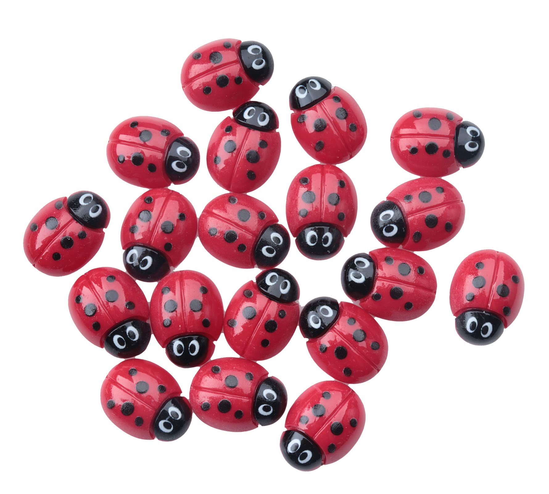 Amazon.com: Sowaka 20 Pcs Mini Ladybug Ornaments Tiny Resin Flatback ...