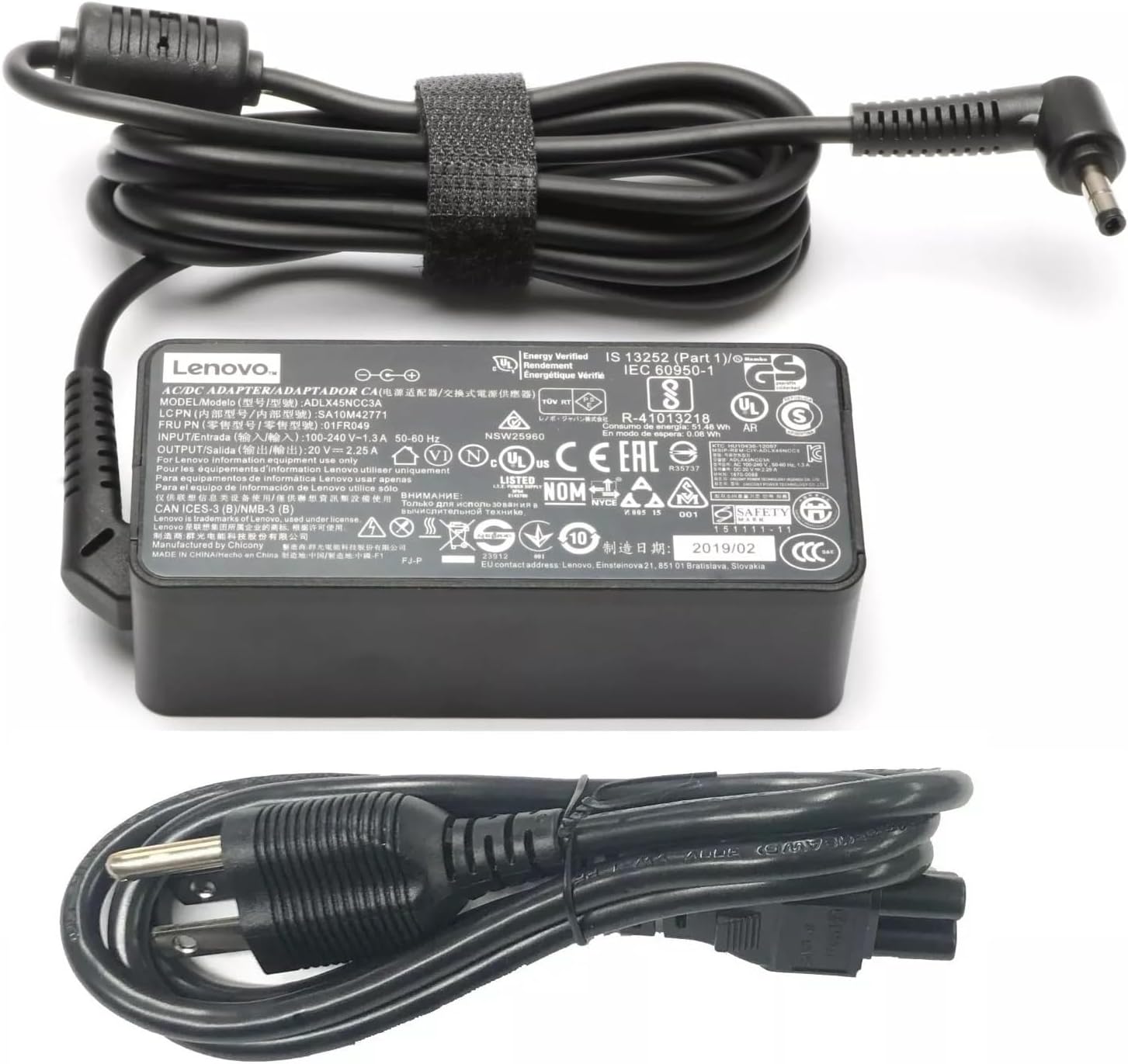 Amazon.com: Genuine 45W 20V 2.25A Round Tip Power Supply AC Adapter ...