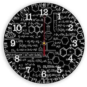 Amazon.com: 12inch Wall Clocks Chemistry Formula Chemical Formulas ...