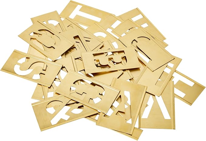 Stencils TOO-STNL2LB Set of Pp Brass Locking - Letters 2in : Amazon.co ...