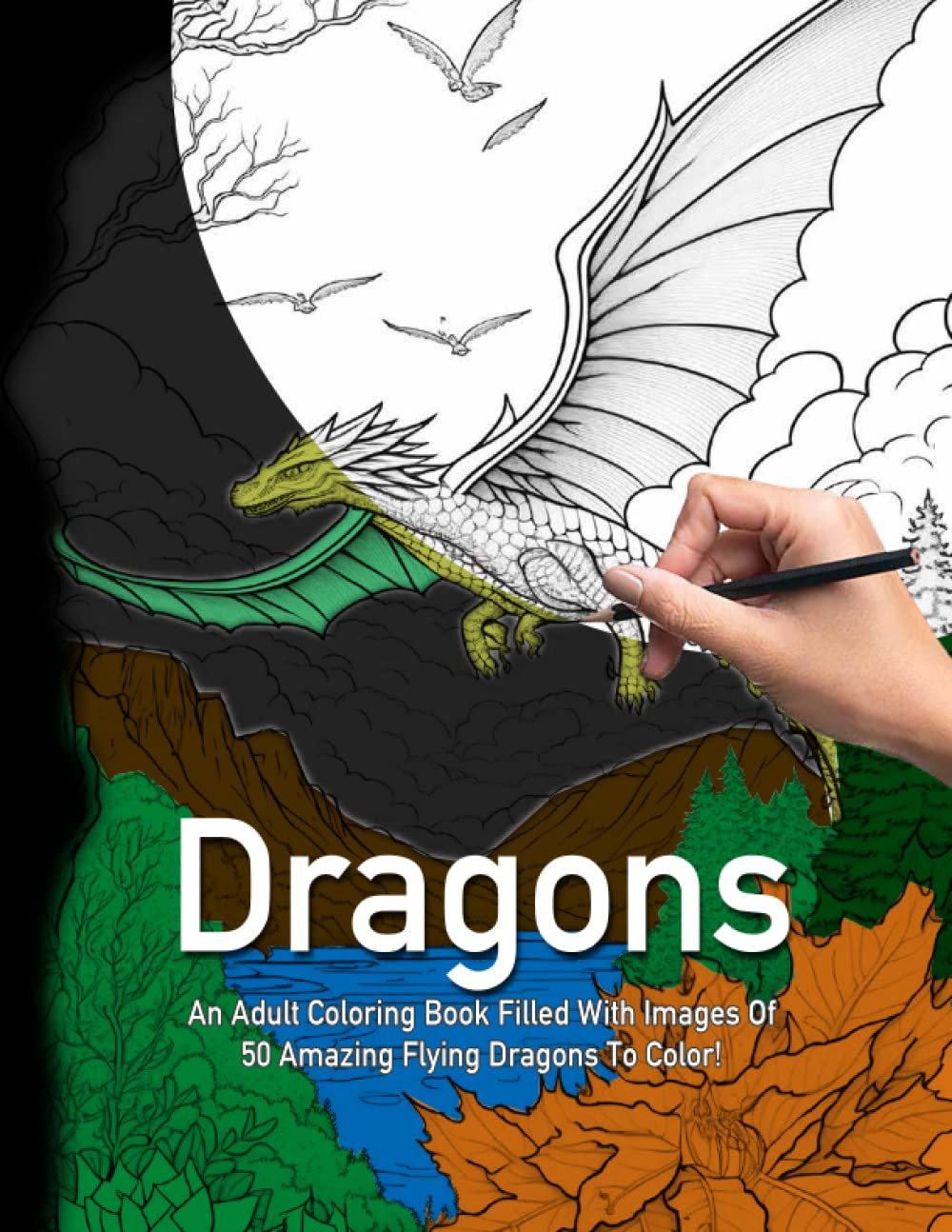 Amazon.com: Dragons!: An Adult Coloring Book Filled With Images Of 50 ...
