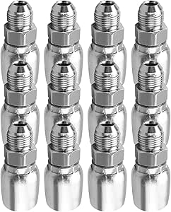 Amazon.com: 12Pcs 1/2"Hose x 1/2" JIC Male Hydraulic Hose Crimp Fitting Ends Fit for Dayco ...