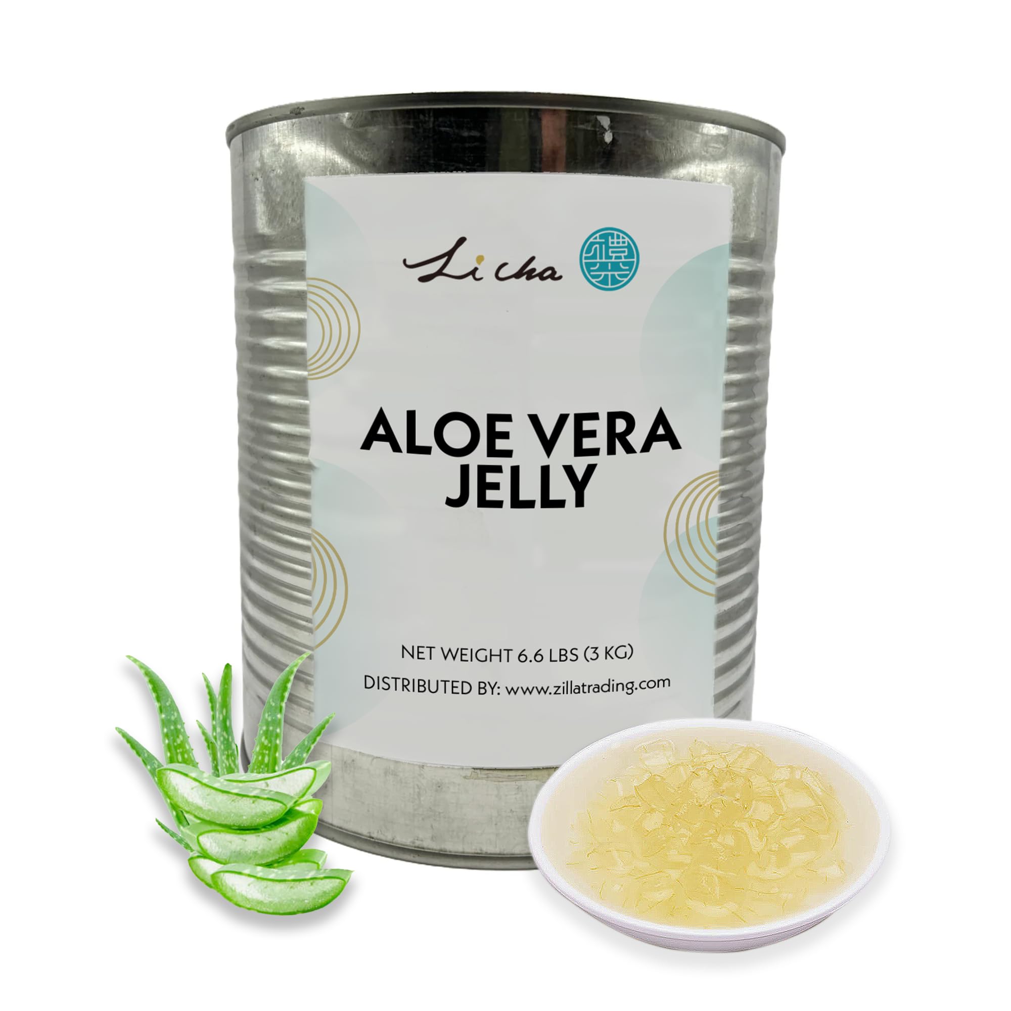 Amazon.com: Li Cha Aloe Vera Jelly (3kg/6.6lbs Can) | Topping for ...