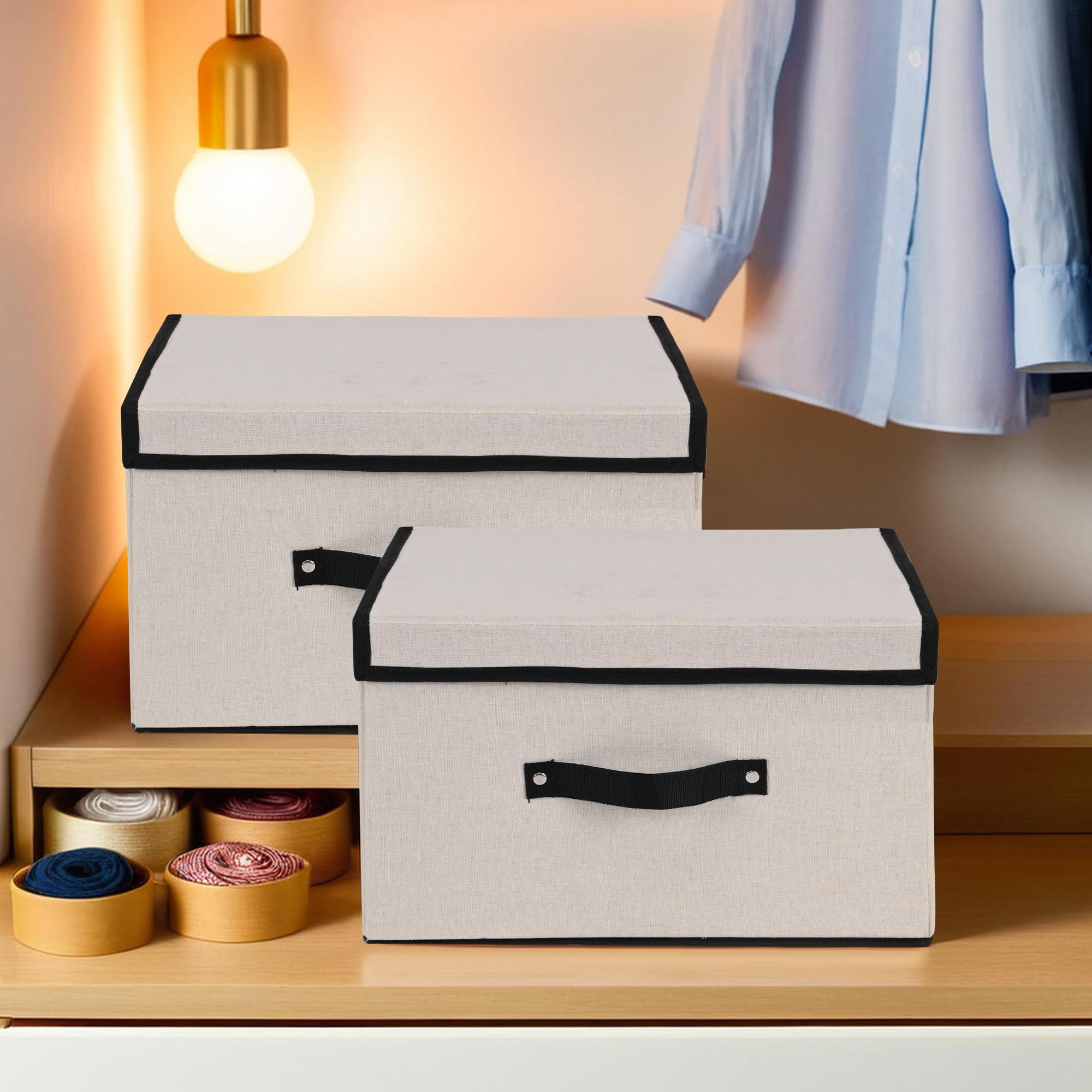 Kuber Industries Pack of 2 Small Clothes Drawer Organiser For Wardrobe ...