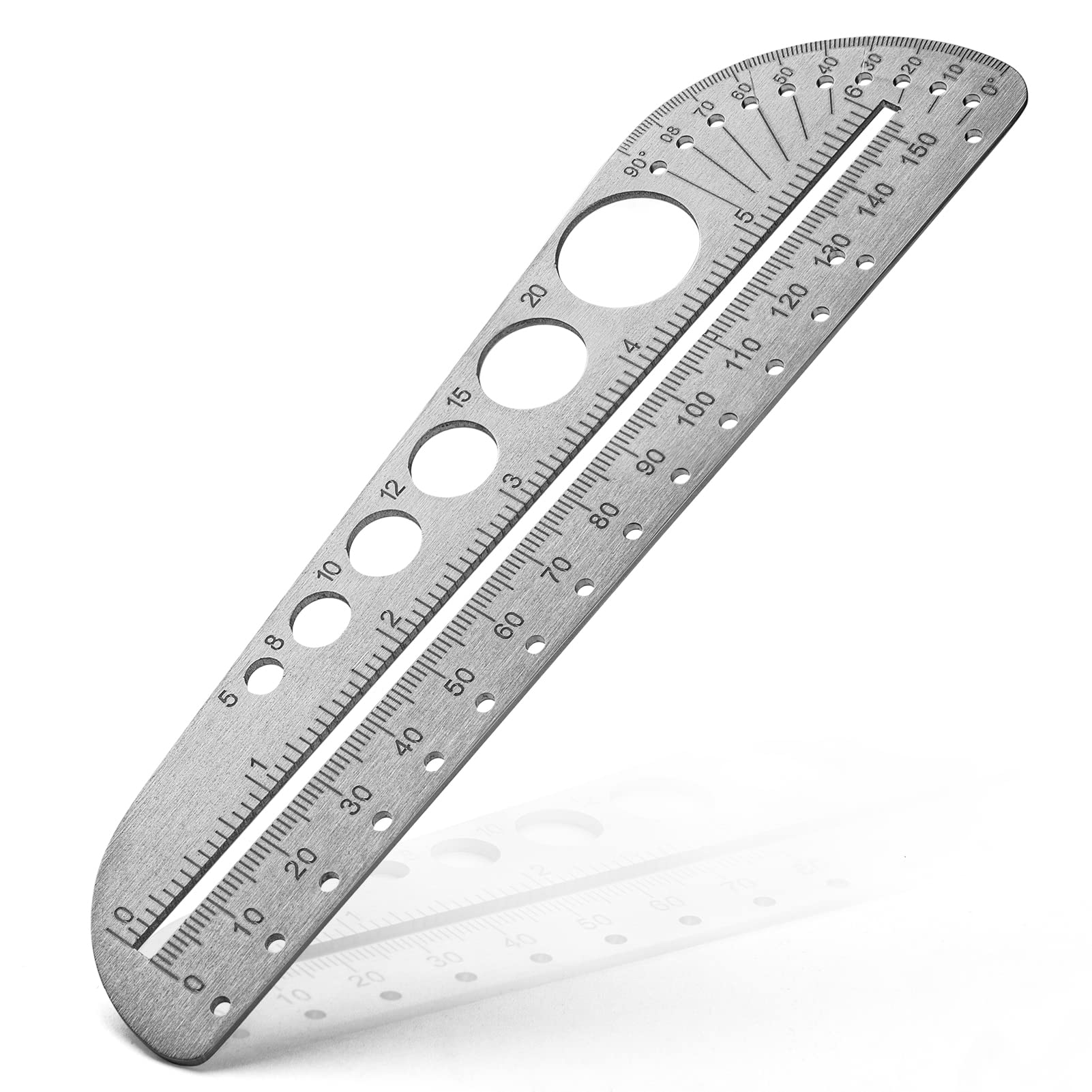 Buy FEGVE Titanium Office Rulers with Centimeters and Inches ...