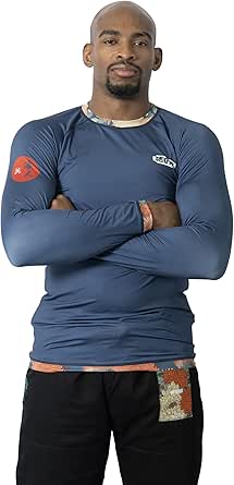 Ronin Shinsei Yugure BJJ Rashguard for Men – Long Sleeve Rash Guard Men ...