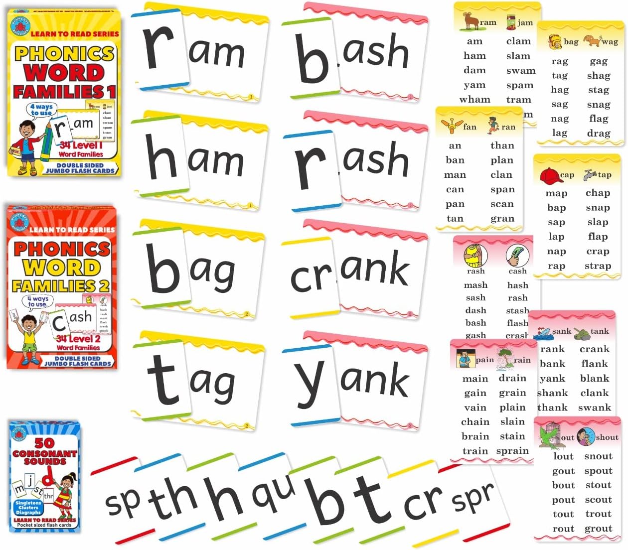 Teacher Created Resources Initial Consonants, Blends & Digraphs Flash ...