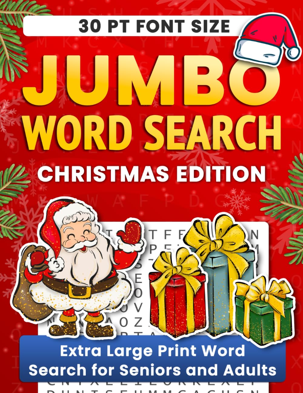 Jumbo Word Search Puzzle Book Christmas: Extra Large Print Christmas ...