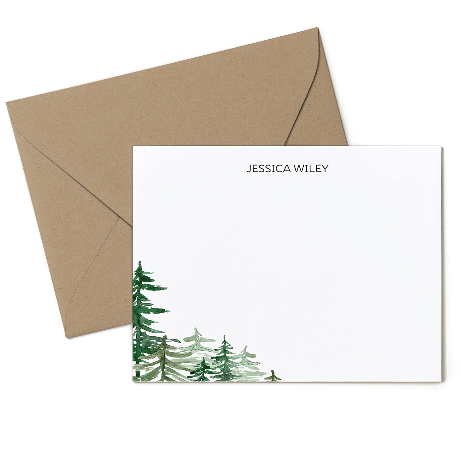 Amazon.com: Personalized Forest Stationery Set with Envelopes - Pine ...