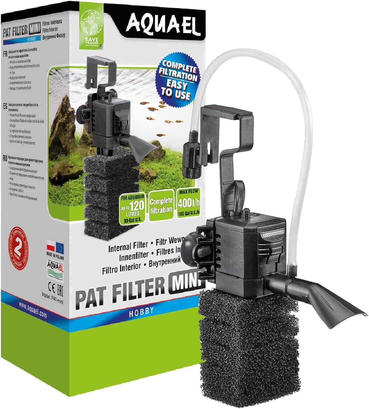 Amazon.com : Lifegard Aquatics Mini-Bubble Filter for Small Aquariums ...