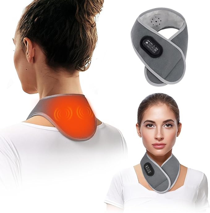 Neck Heating Pad for Neck Pain Relief, Electric Neck Heating Pad with 3 ...