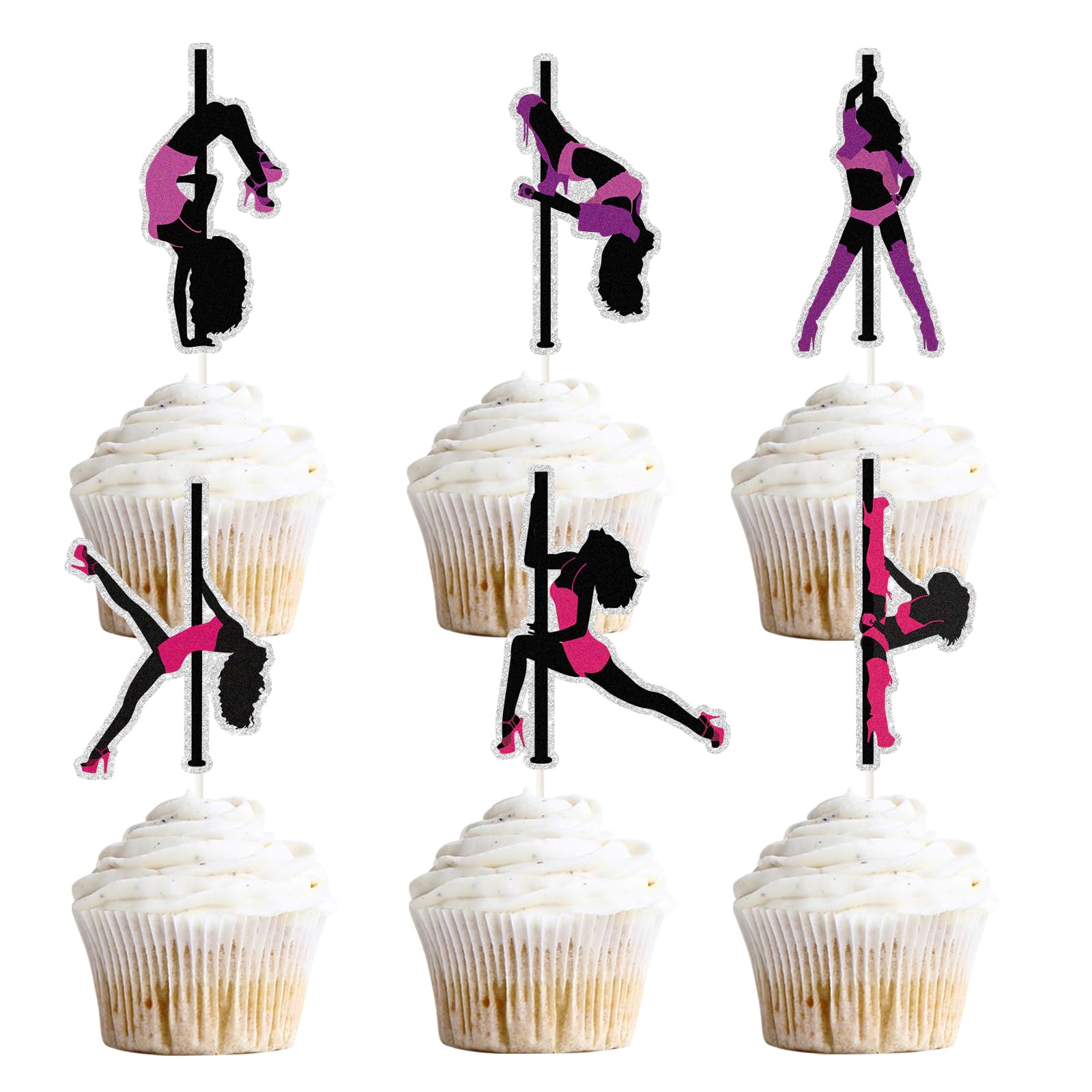 Dancing Fruit Birthday Decorations Bachelorette Cupcake Toppers, Male ...