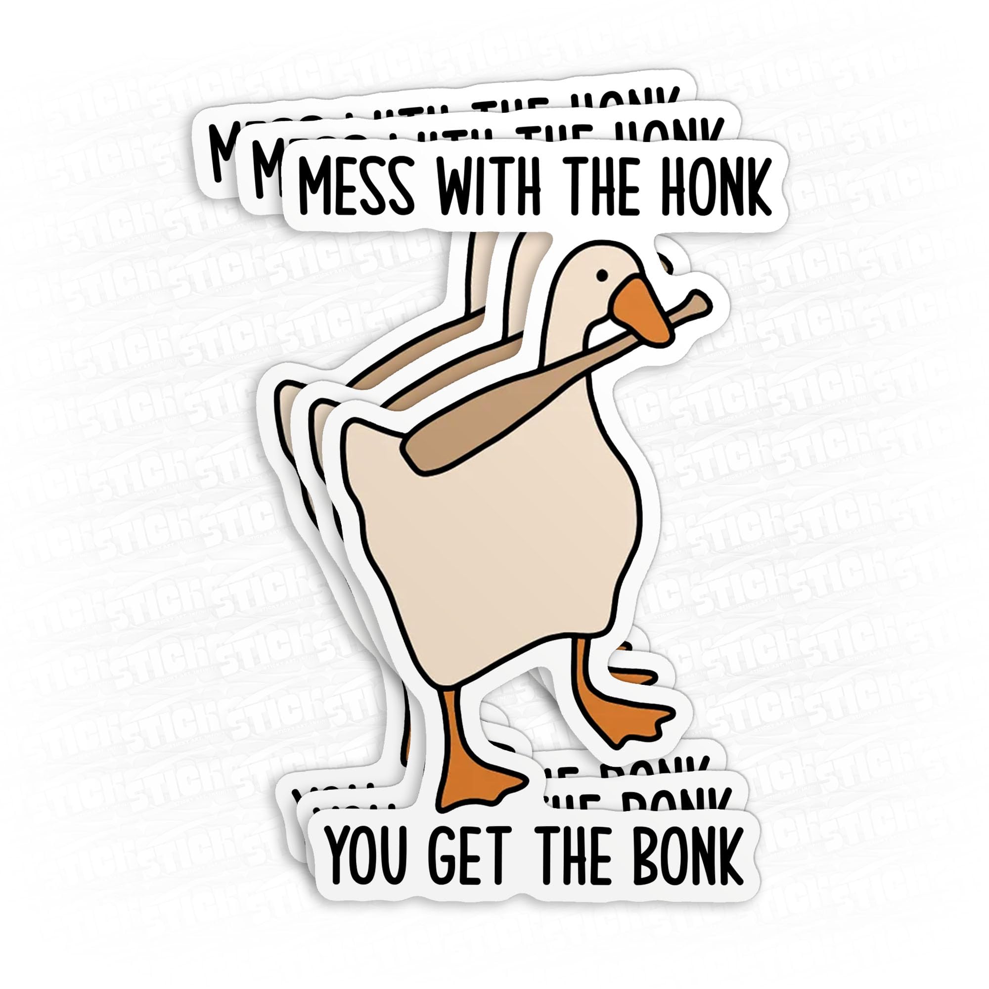 Amazon.com: (3Pcs) Mess with The Honk You Get The Bonk Sticker Funny ...