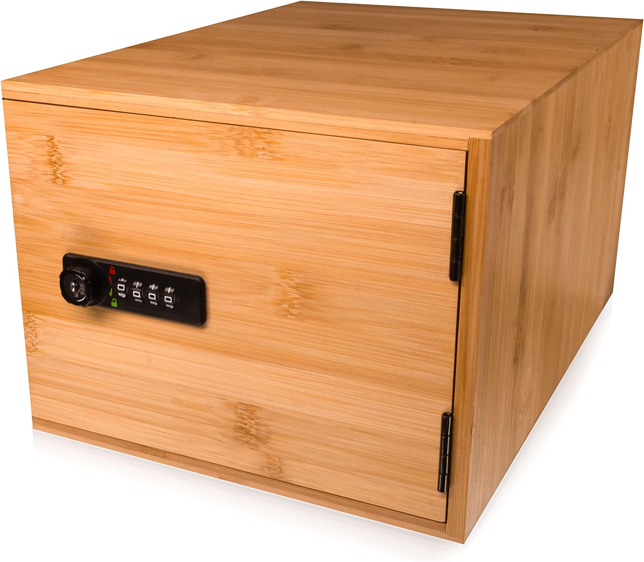 SUREBOX Lockable Box - Bamboo - 4 Digit Combination Lock - Discreet ...