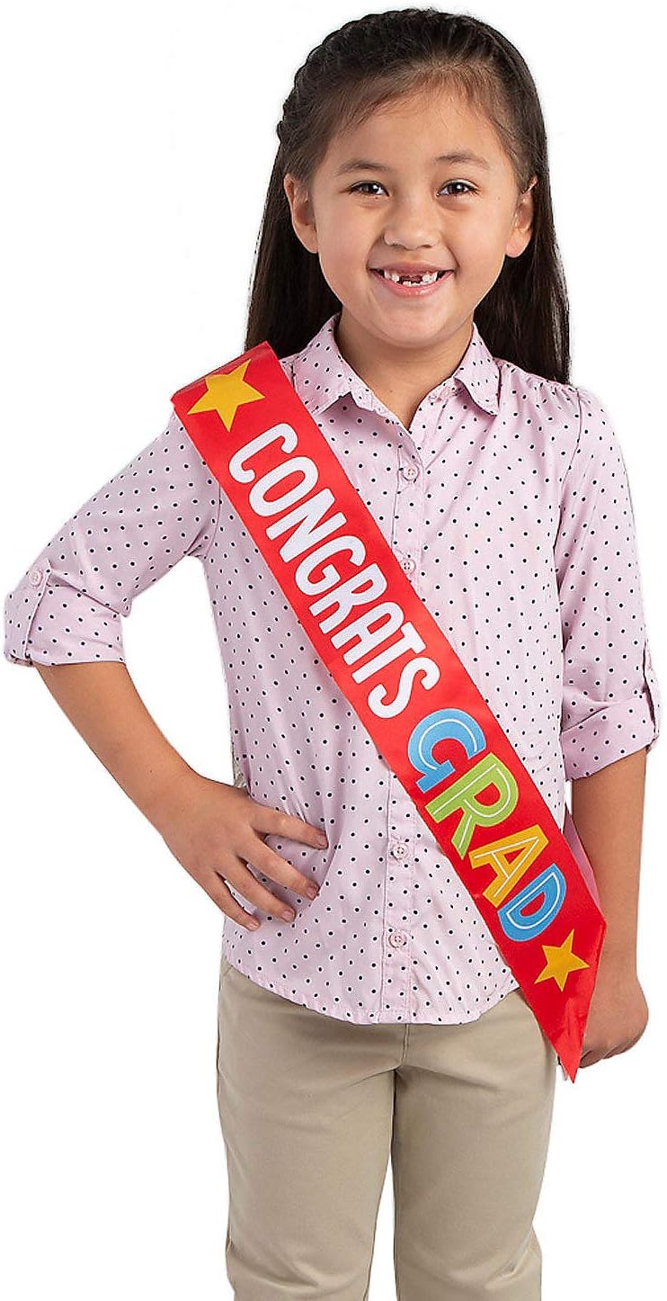 Amazon.com: Fun Express Congrats Grad Kids SASH - Celebrate Their ...