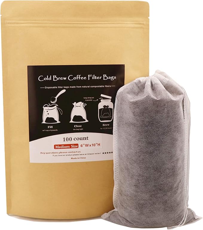 Amazon.com: Disposable Cold Brew Coffee Filters - 100 Count Single Use ...