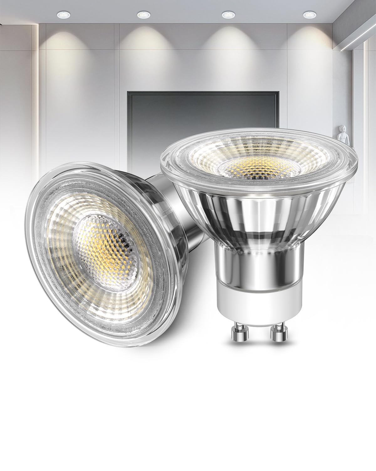 TobeBright GU10 LED Range Hood Light Bulbs 6W,5000K Daylight White ...