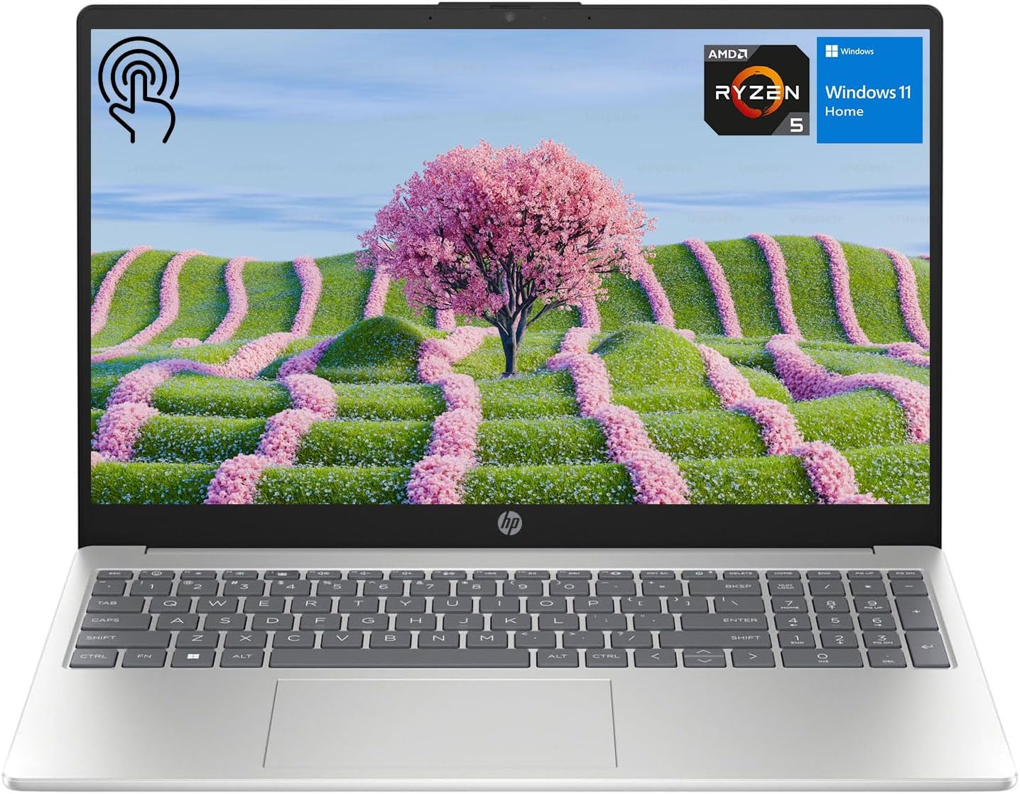Amazon.com: HP Essential Laptop, 15.6" HD Touchscreen, AMD Ryzen 5 ...