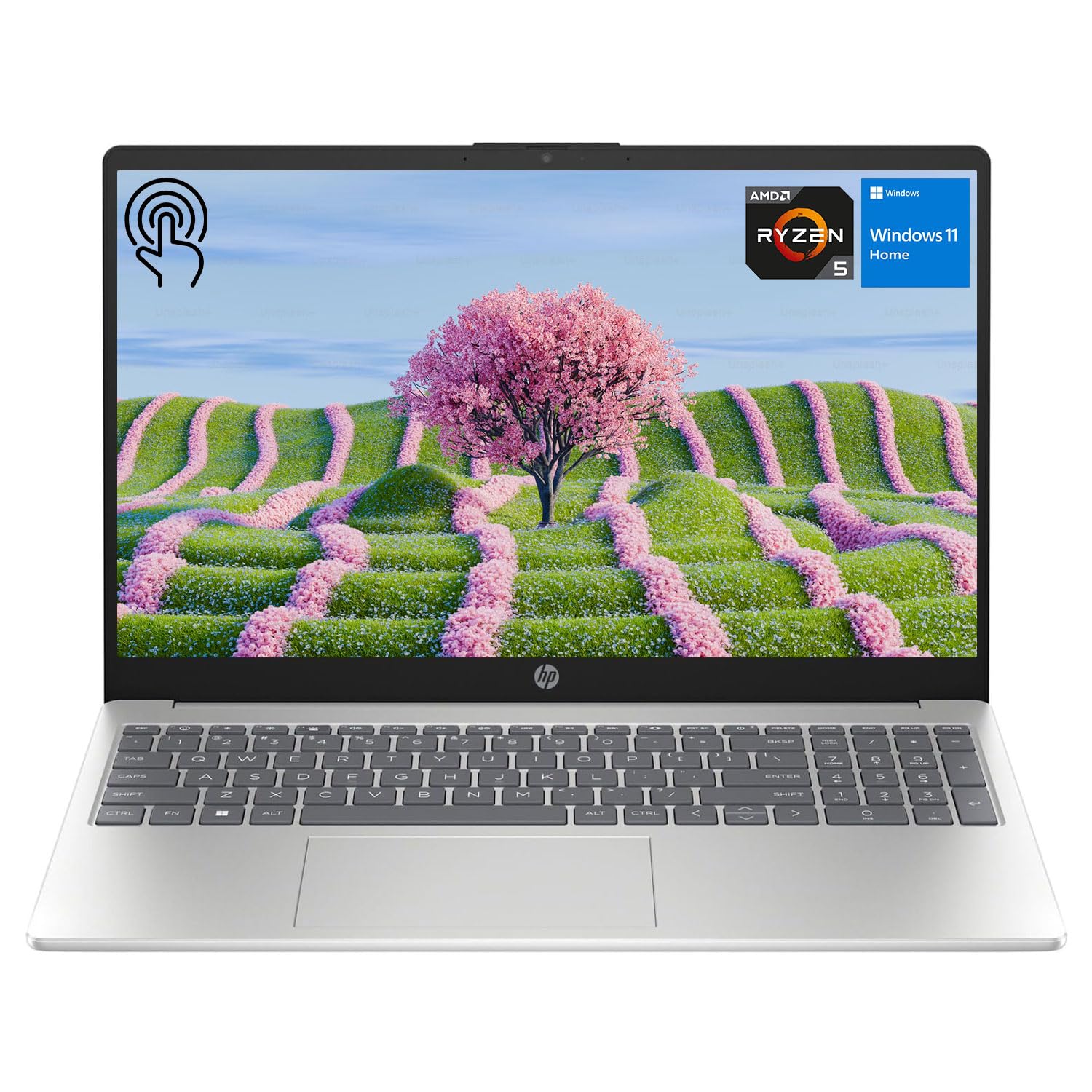 Amazon.com: HP Essential Laptop, 15.6" HD Touchscreen, AMD Ryzen 5 ...