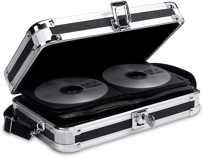 Amazon.com: Vaultz Locking CD Wallet, 64 CD Capacity, 3.5 x 13.25 x 7. ...
