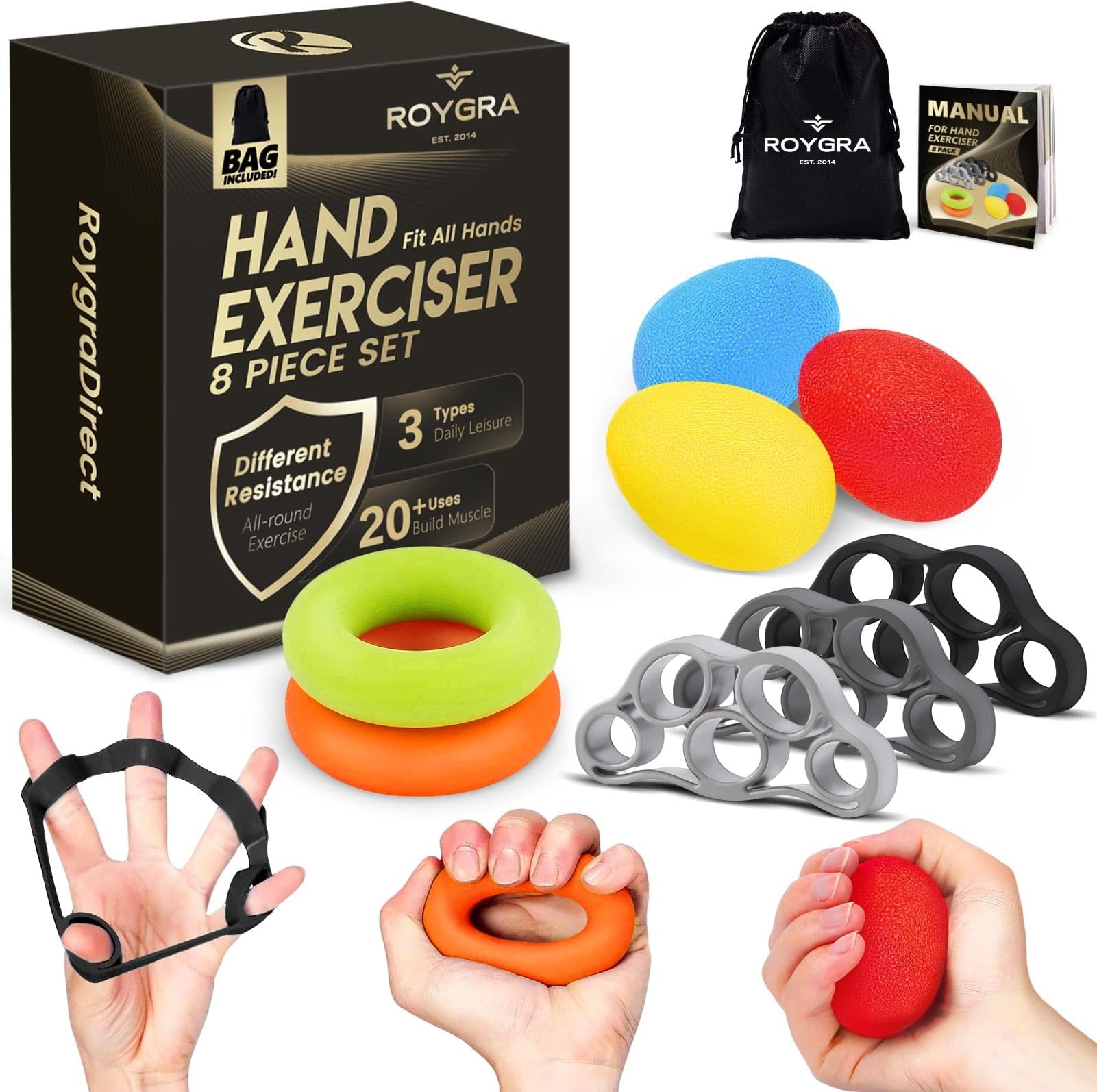 Amazon.com: Rehabilitation Advantage Foam Block Hand Exercisers ...