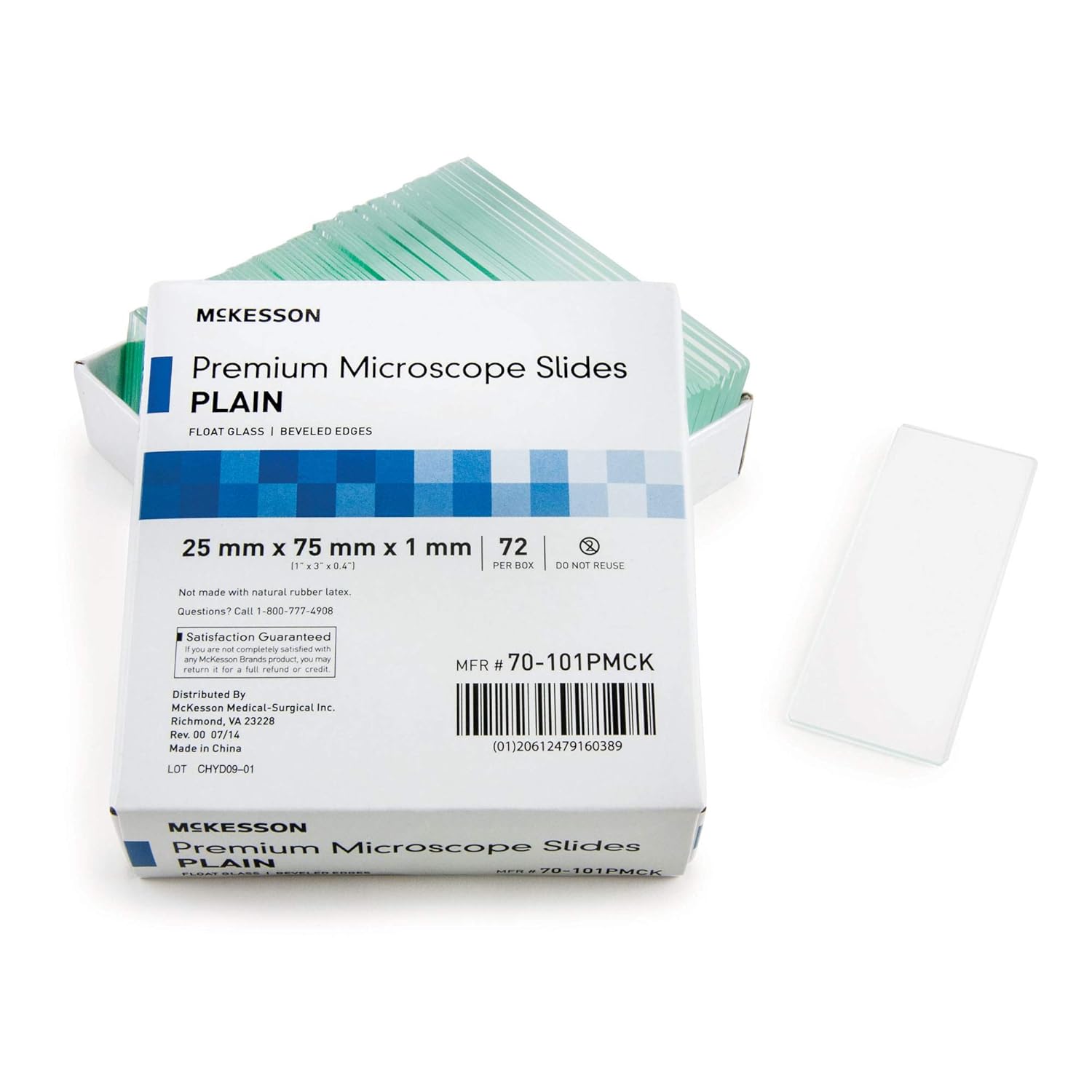 McKesson 70-101PMCK-Case Microscope Slide 25 x 75 x 1 mm Plain (Pack of ...