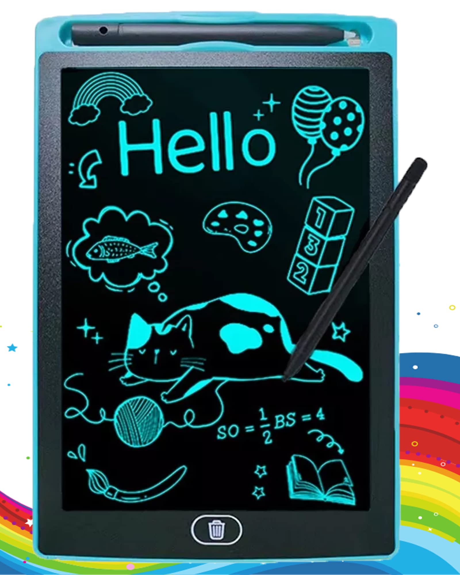 Tableta de Dibujo niños, 8.5 Pulgadas Pizarrón Mágico Borrable Tableta ...