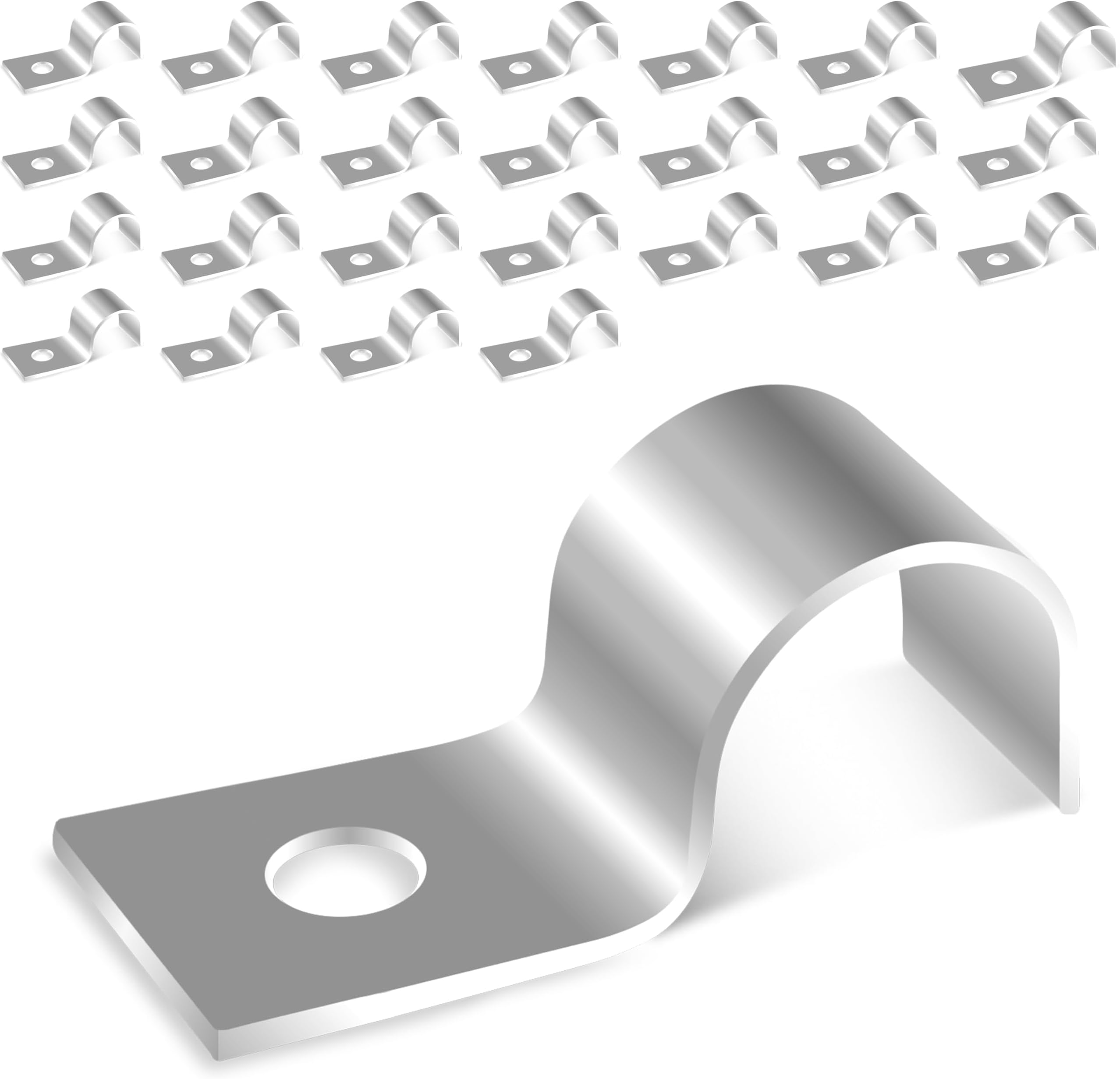 30x Metallkabelschellen Metall Rohrschellen, M20 V2A Edelstahl 304 ...