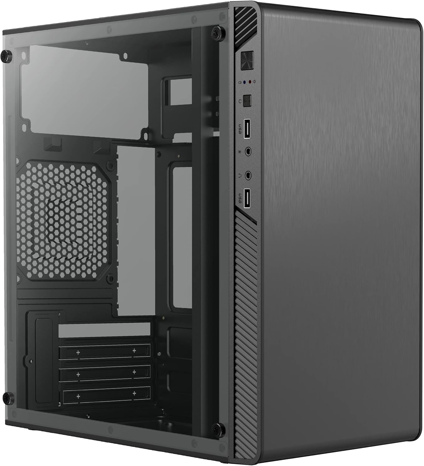 Gabinete Mini Torre Performance II GI215W / MAX MB M-ATX Fuente ATX 500 W / 2X USB 2.0 / Panel ...