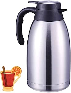 Amazon.com: Stainless Steel Thermal Coffee Carafe - Double Walled Vacuum Thermos / 24 Hour Heat ...