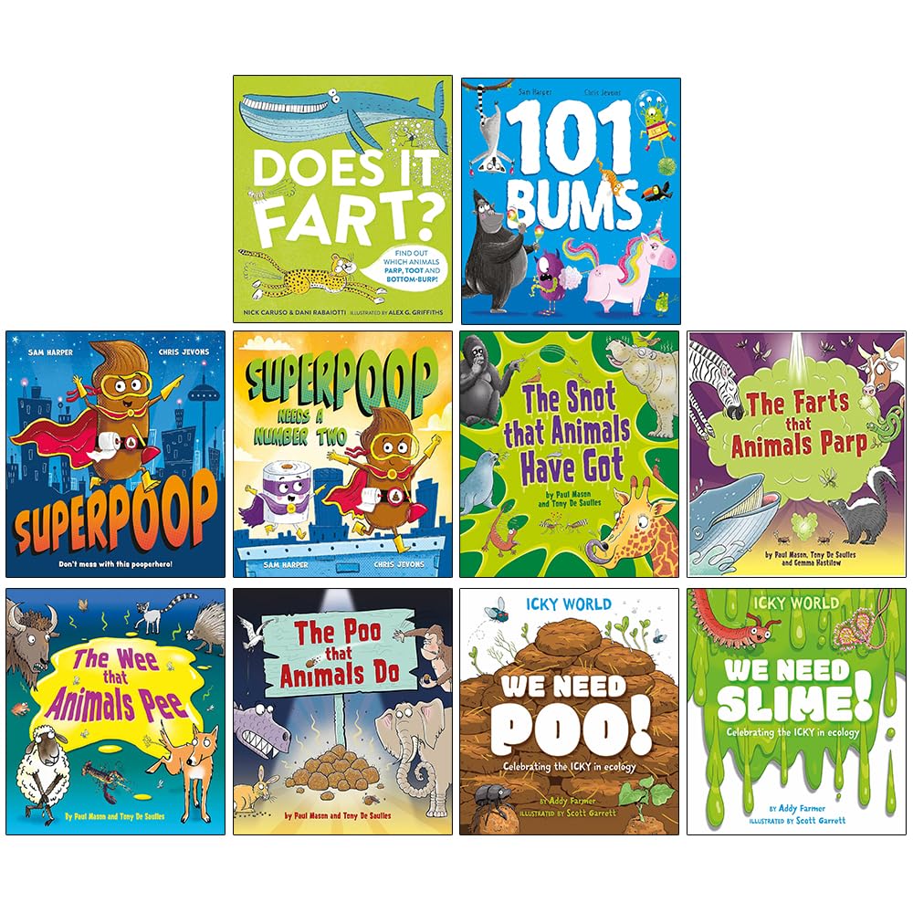 Superpoop Picture 10 Books Collection Set( Superpoop, 101 Bums ...