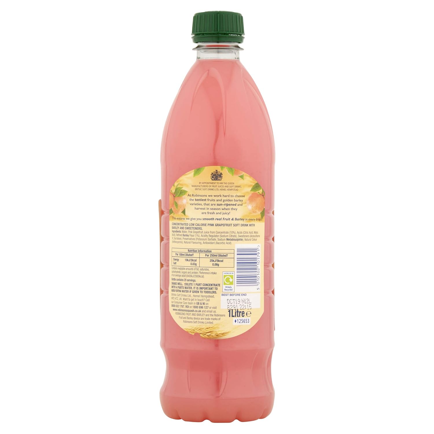 Buy Robinsons Fruit & Barley Grapefruit Squash 1000g Online at Lowest ...