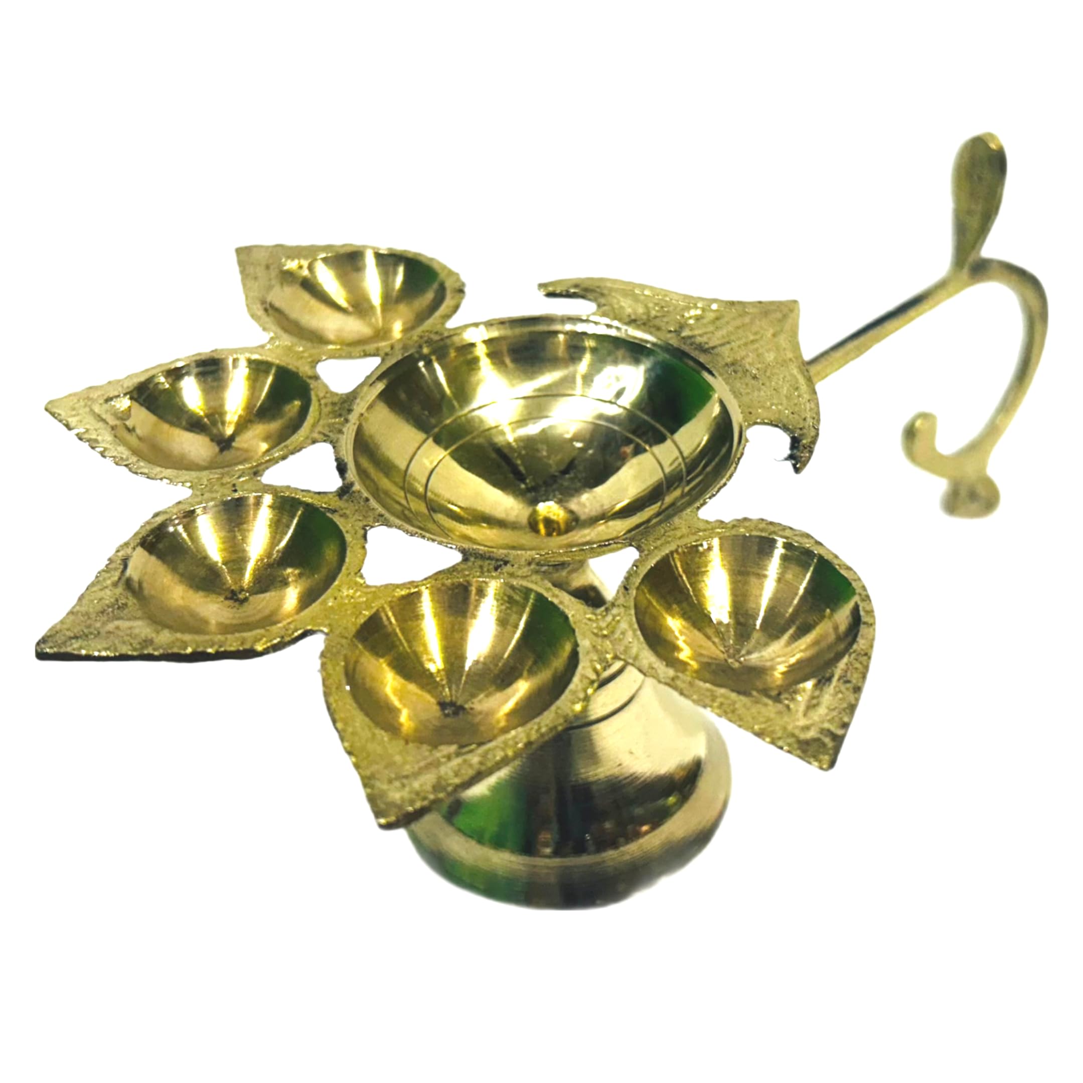 Buy Bhabani Antique Shop Pure Brass Pancha Prodip | Pancha Diya with ...