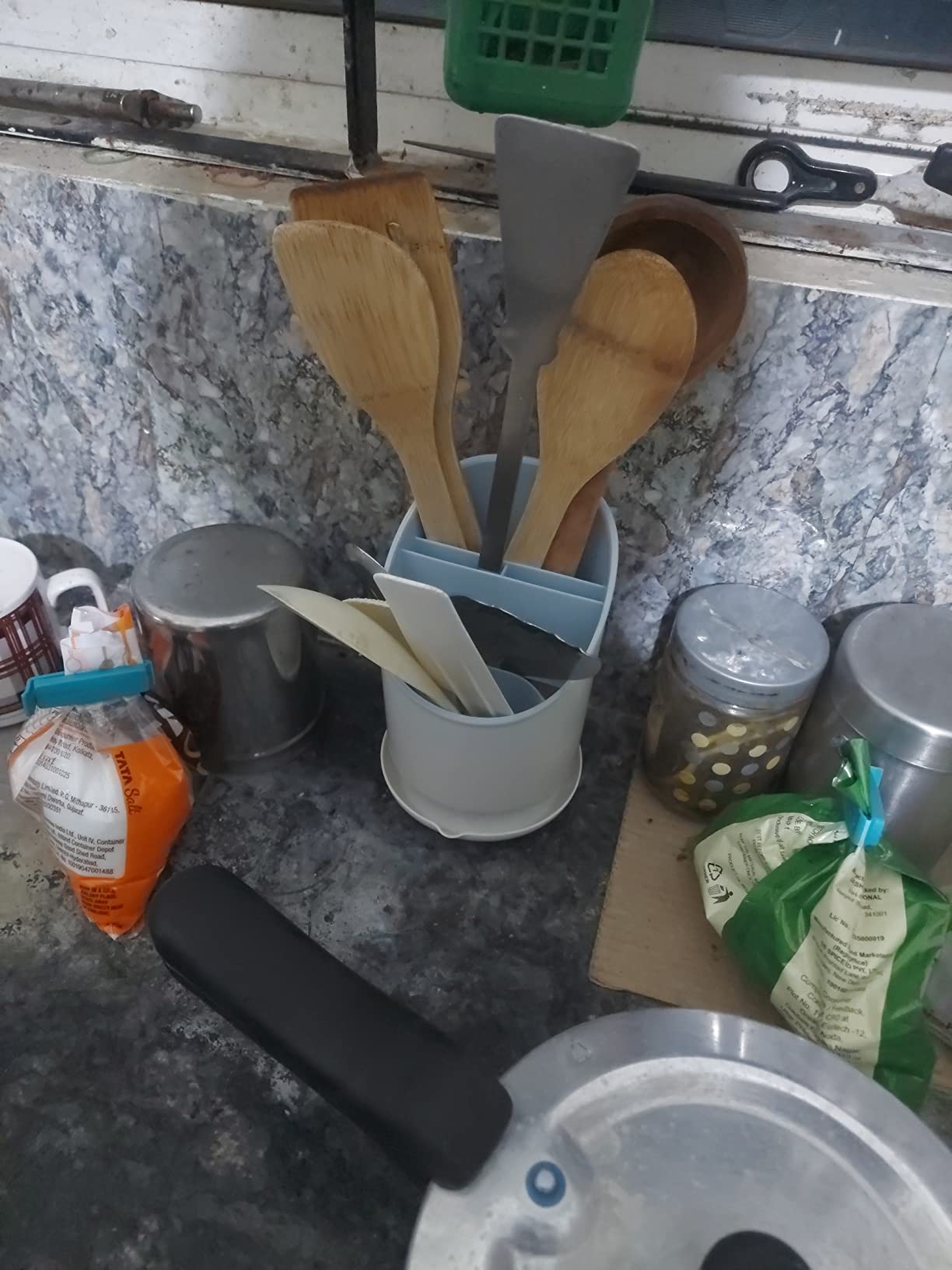 wolpin Plastic Self Draining Tableware Storage Box - Spoon, Knife, Fork ...