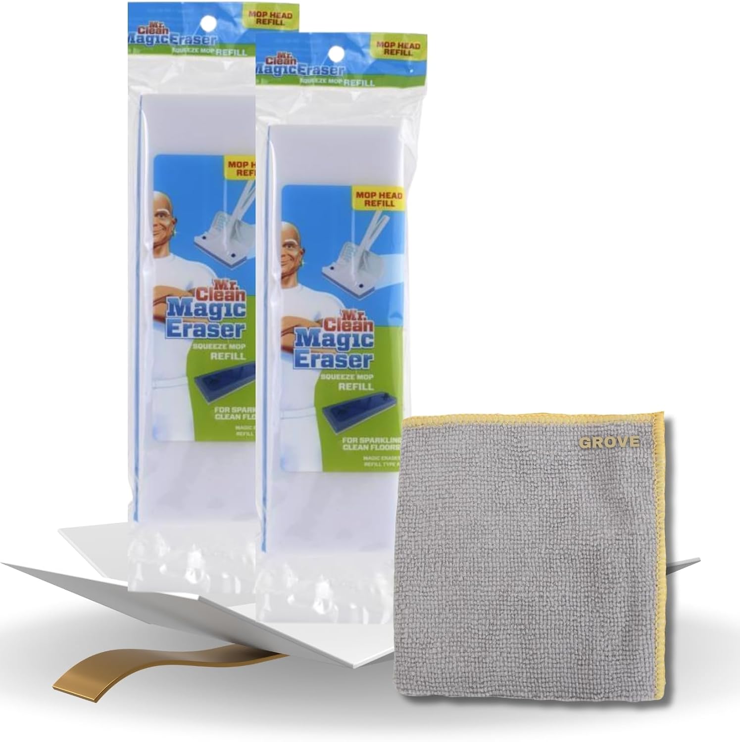 Amazon.com: Squeeze Sponge Mop Refill 1 pk Bundle with Microfiber Cloth ...