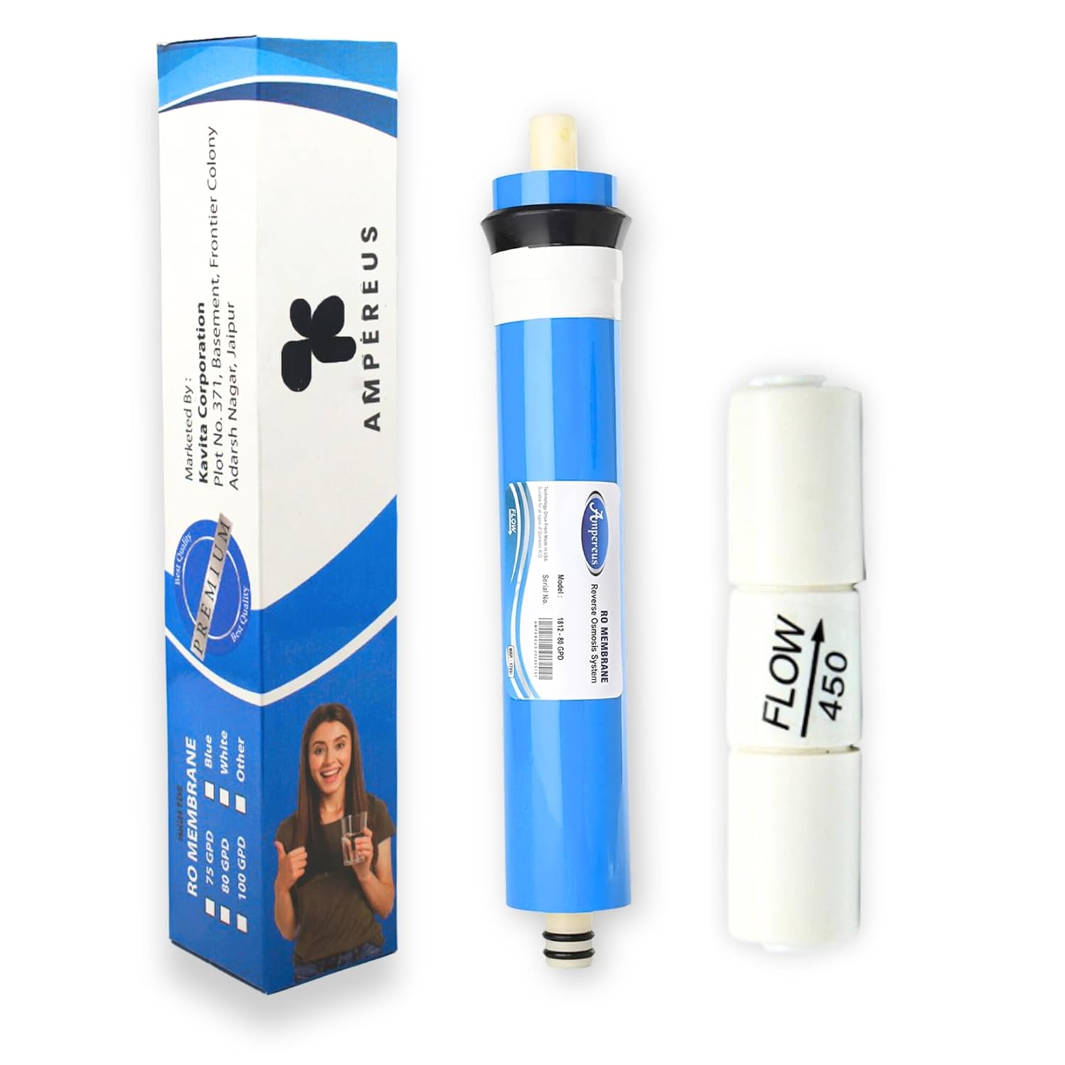 AMPEREUS ro Membrane Filter for HIGH 3000 TDS Water Filter for Home ...