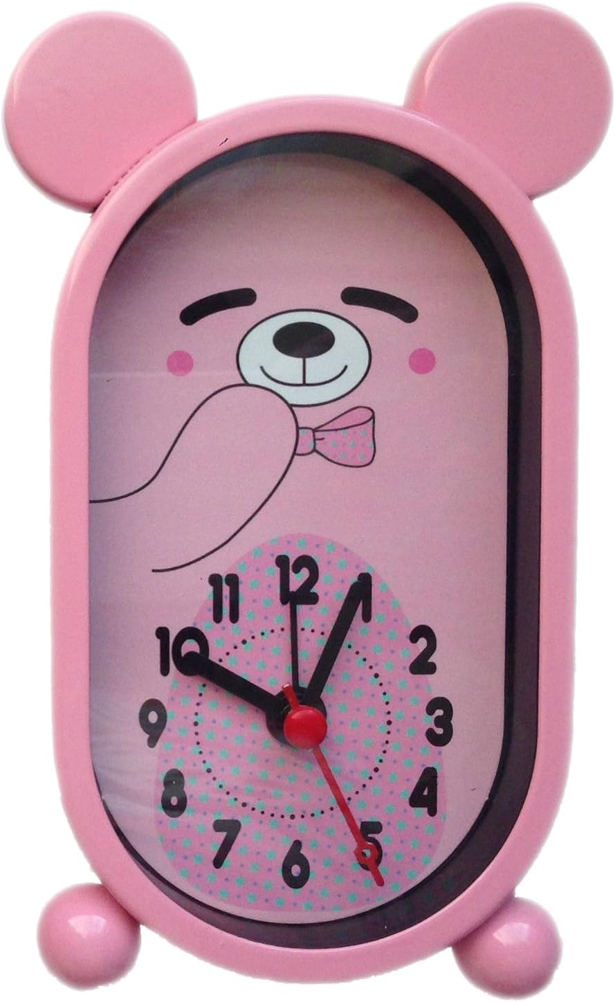 Lizzy Teddy Bear Alarm Clock (Pink) : Amazon.co.uk: Home & Kitchen