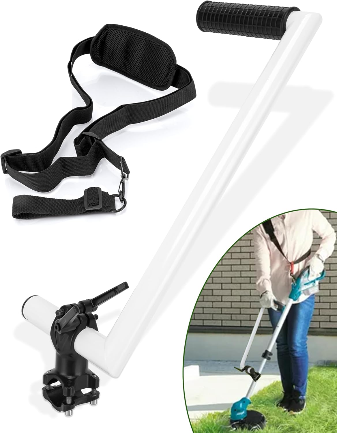 Amazon.com : FAMANDY Weed Eater Handle Extension Back Saver, Ergonomic ...
