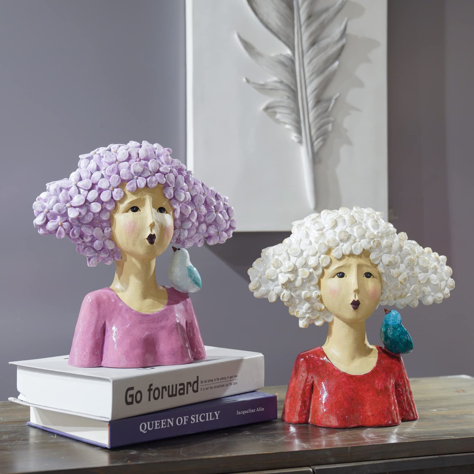 Amazon.com: DiliComing Home Decor Accents Bust-Statues - 11 Inch Women ...