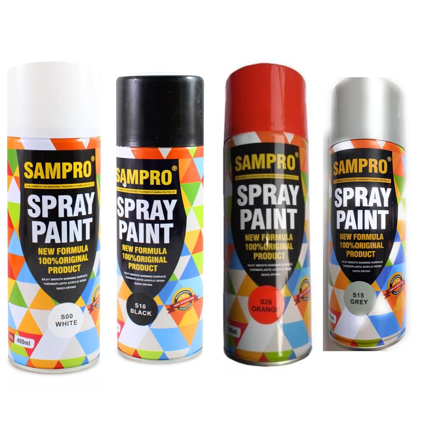 CUC Sampro Aerosol Multipurpose (Black spray paint, White Spray Paint ...