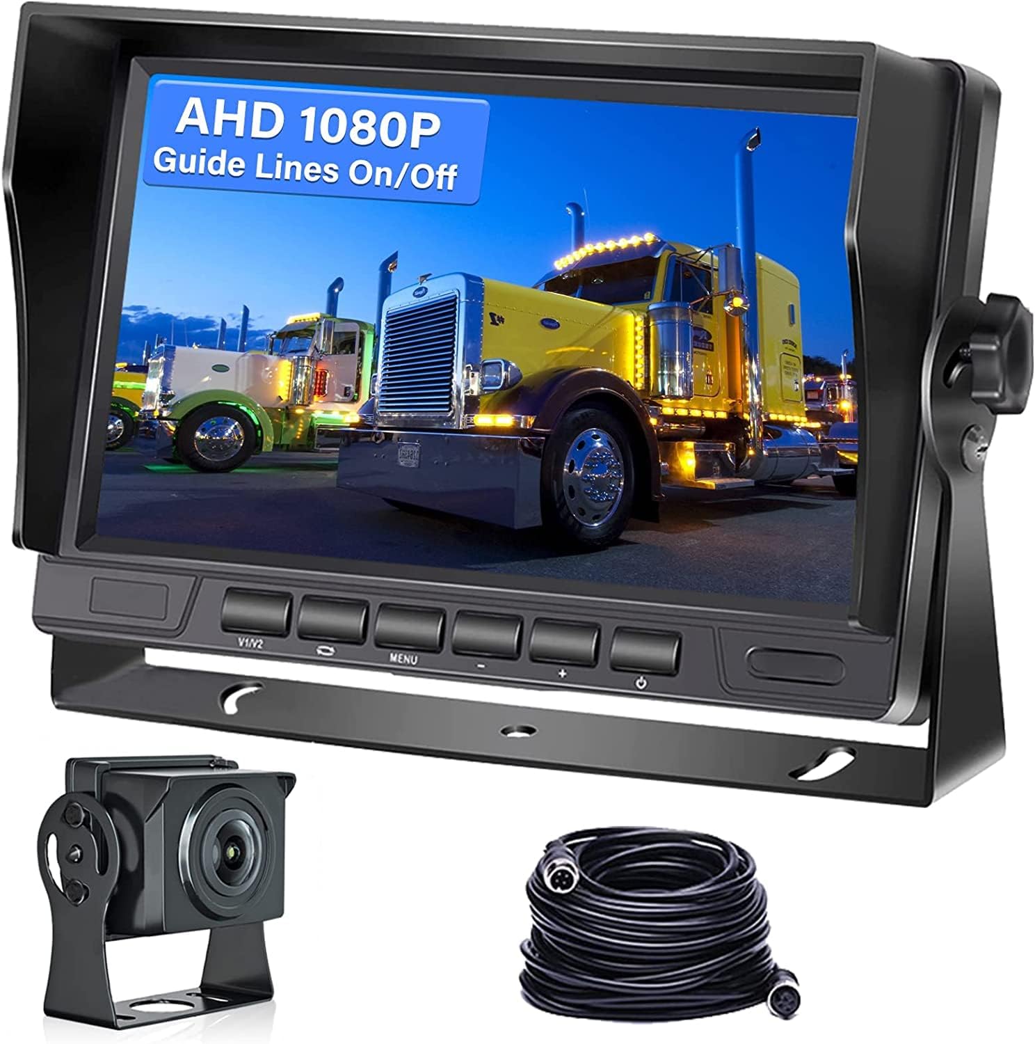 Camera de Recul pour Voiture 2 Caméras avec Moniteur LCD 7 Pouces, Caméra de Recul IR Vision de ...