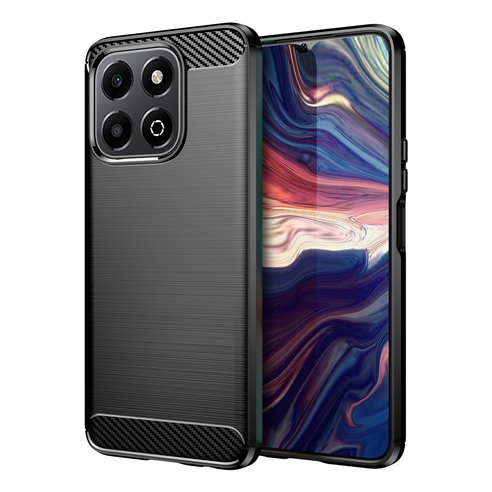 TailTech Case for HONOR X6b Case, [Black] Brushed Stripe TPU Phone ...