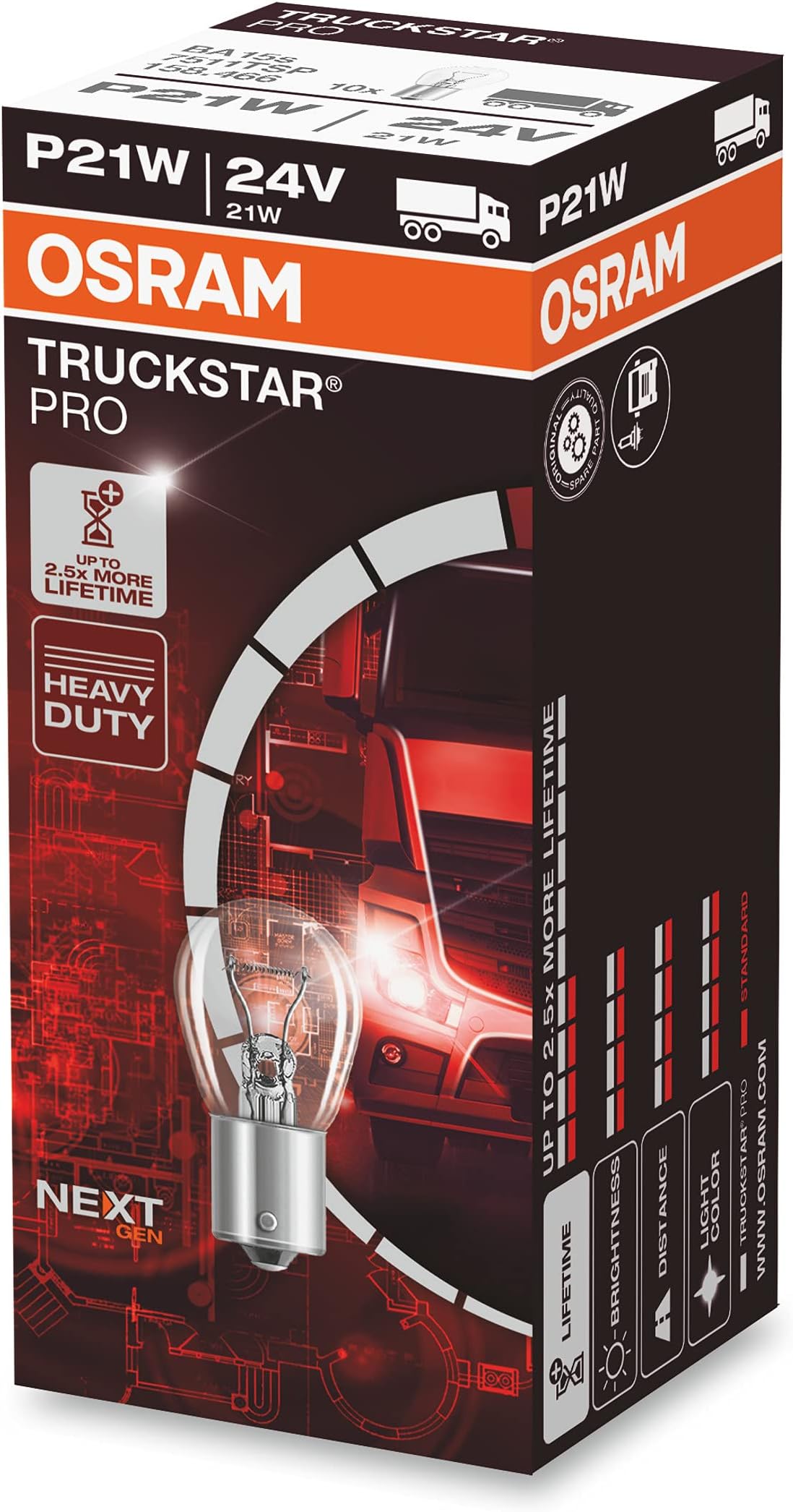OSRAM TRUCKSTAR LED H7, Fern- und Abblendlicht für LKW, mit ...